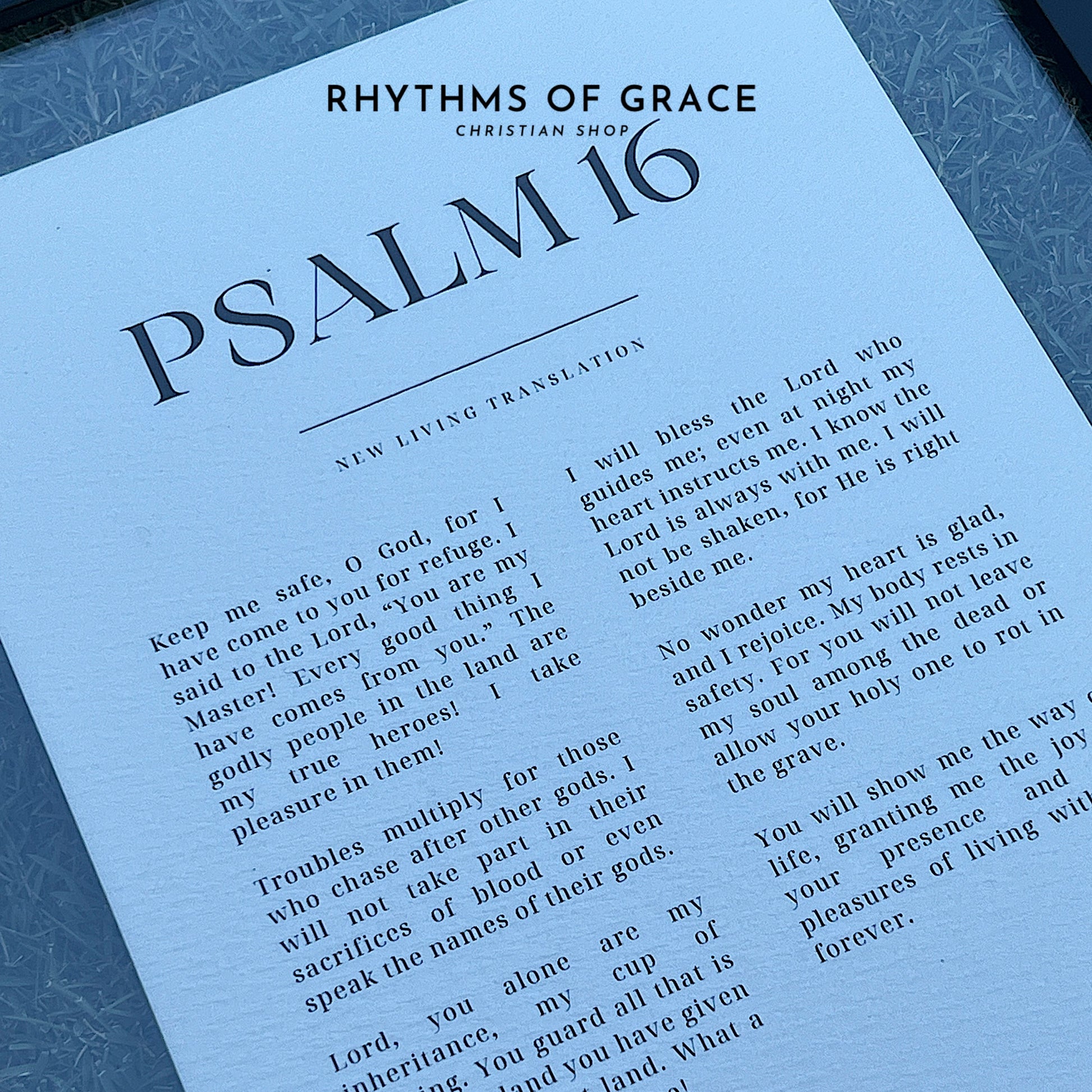 Psalm 16 Bible Scripture Wall Art, Home Decor – RHYTHMS OF GRACE